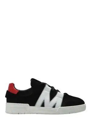 Moschino Patch Leather Sneakers - Black