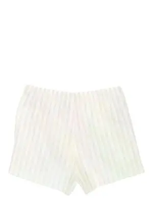 BAMBAH Pinstripe Linen Shorts - Grey