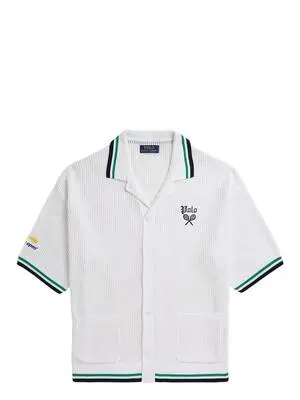 Ralph Lauren Us Open Short-sleeve Cardigan - Ceramic White Multi
