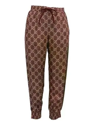 Gucci Gg Monogram Track Pants - Red