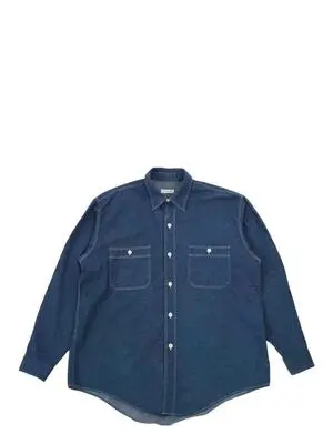 KAPTAIN SUNSHINE Contrast-stitch Chest-pockets Shirt - Blue