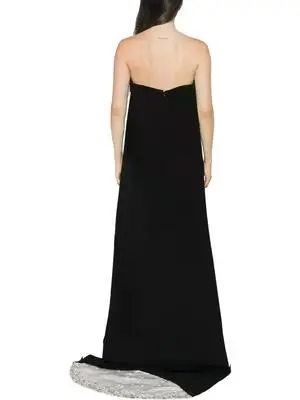 JEAN-LOUIS SABAJI Embellished Strapless Maxi Dress - Black