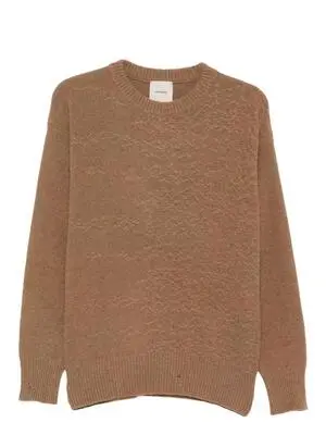 THE AMHANTE Distressed Textured Knit Sweater - Neutrals