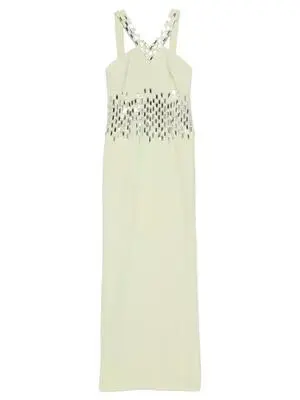 JEAN-LOUIS SABAJI Maxi Dress With Crystal Embellishments - Neutrals