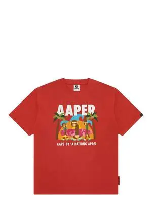 AAPE BY *A BATHING APE Aaper Graphic-print T-shirt - Red