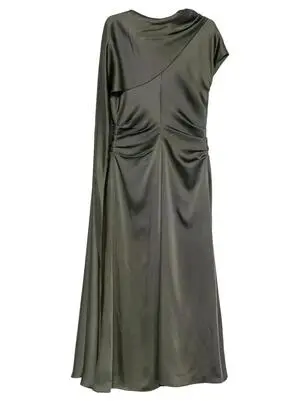 Simkhai Draped Asymmetric Midi Dress - Green