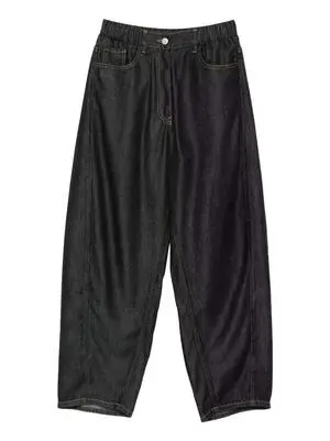 NUDE Elasticated Waistband Contrast Stitch Jeans - Grey