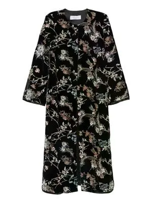DE SANTIS DE SANTIS Floral Embroidered Sequin-Embellished Coat