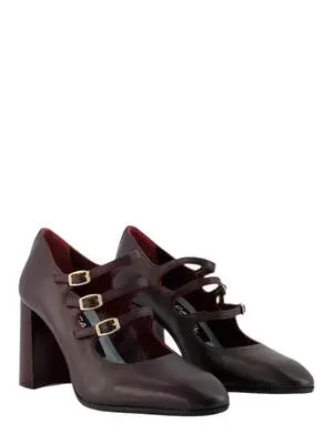 CAREL Keel Flex Triple-strap Pumps - Brown