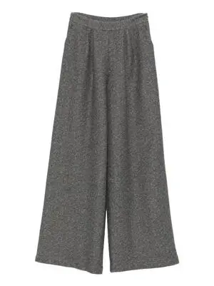 BYE Herringbone-pattern Wide-leg Trousers - Grey