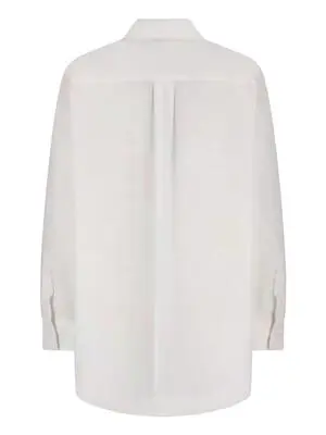 Fendi Striped Print Cotton Poplin Shirt - White