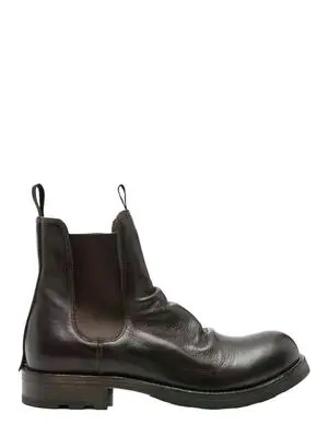 SHOTO Leather Chelsea Boots - Brown