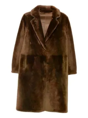 YVES SALOMON Button-fastening Coat - Brown