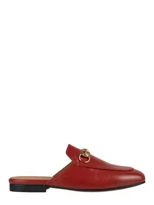 Gucci Princetown Horsebit Leather Mules - Red