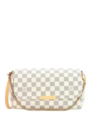 LOUIS VUITTON Louis Vuitton Damier MM Crossbody Bag White