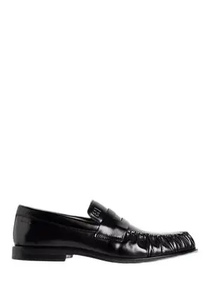 Calvin Klein Theo Ruched-detail Loafers - Black