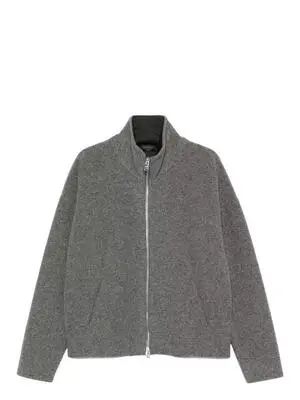 DONDUP Zip-Up High-Neck Jacket Grey