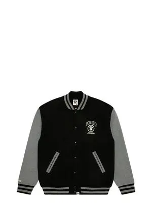 AAPE BY *A BATHING APE Moonface Logo Button-up Sweatshirt - Black