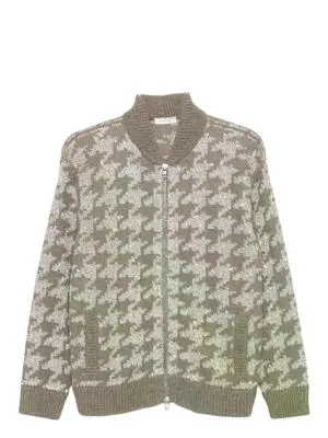 PANICALE Houndstooth Sequin Embellished Cardigan