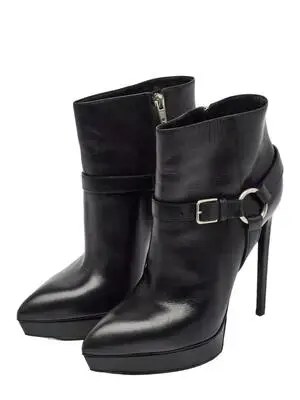 SAINT LAURENT Saint Laurent Leather Harness Ankle Boots