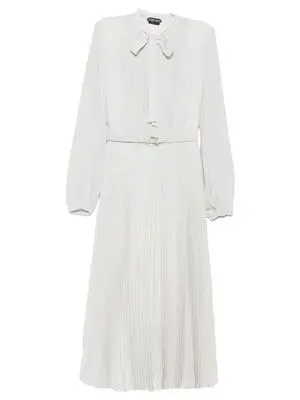 TOM FORD Polka-dot Pleated Maxi Dress