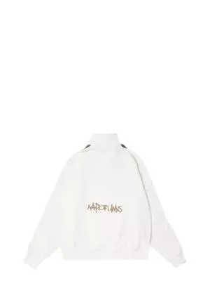 AAPE BY *A BATHING APE Moonface-embroidered Zip-up Sweatshirt - White