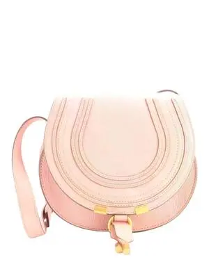 Chloé Chloé Marcie Leather Mini Crossbody Bag Pink