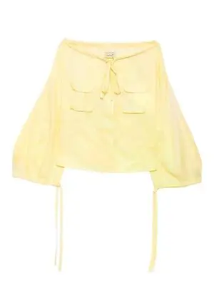 BAMBAH Linen Balloon Shirt - Yellow