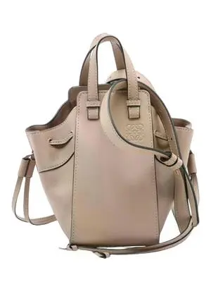 Loewe 2010-2026 Mini Grained Calfskin Drawstring Hammock Bag Satchel Neutrals