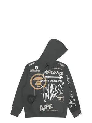 AAPE BY *A BATHING APE Graffiti-print Hoodie - Grey