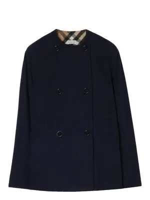 Burberry Cashmere Pea Coat - Navy