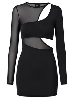 OW Kari Mesh Mini Dress - Black