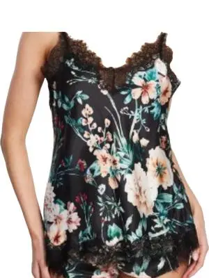SAINTED SISTERS Scarlett Camisole With Lace Trim - Black