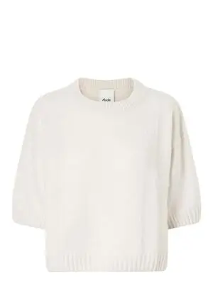 ALLUDE Cashmere And Silk-blend Sweater - Cream
