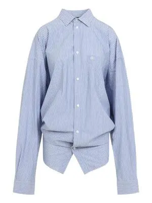 BALENCIAGA Balenciaga Striped Knot Detailed Shirt