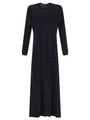 Gucci Long-sleeved Round Neck Dress - Black