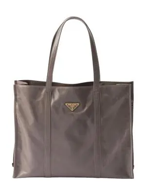 PRADA Prada Logo Plaque Drawstring Tote Bag