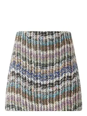 Missoni Striped Metallic Crochet-knit Mini Skirt - Multi