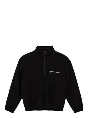 RIER Half-zip Wool Sweatshirt - Black