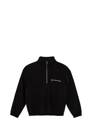 RIER Half-Zip Wool Sweatshirt Black