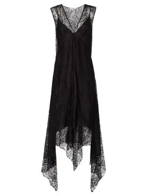 FENDI Black Flowers And Bacche Lace Dress