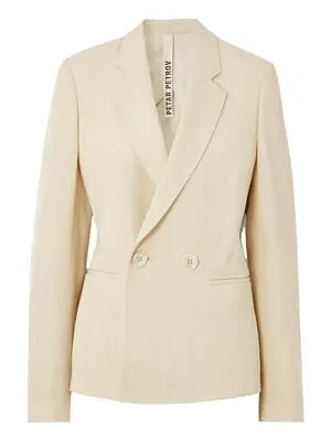 PETAR PETROV Petar Petrov Double-Breasted Woven Blazer