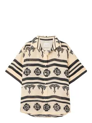Johanna Ortiz Printed Linen Shirt - No