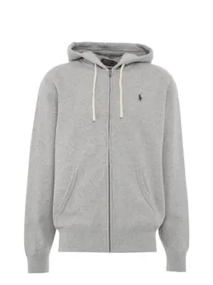 Polo Ralph Lauren Polo Ralph Lauren Zip-Up Hooded Jacket With Logo Detail Gray