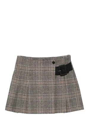 PINKO Checked Wrapped Mini Skirt