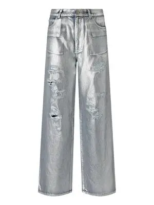 PINKO Pinko Loose-Fit Laminated Denim Jeans