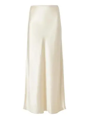 JOSEPH Cream Satin Maxi Skirt - No
