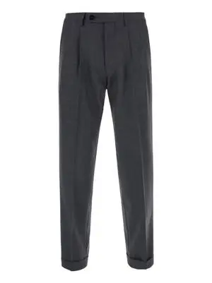 MICHAEL COAL Double-pleated Tech Pants - Gray