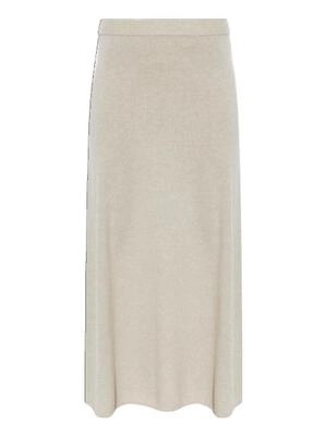 LISA YANG Dolly Ribbed Knitted Skirt - Cream