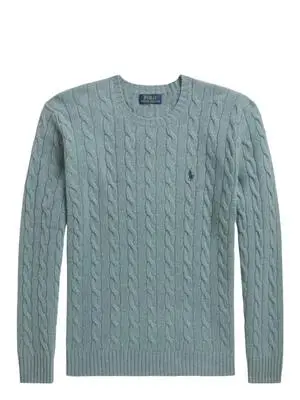 Polo Ralph Lauren Cable Knit Crew Neck Sweater - Turquoise